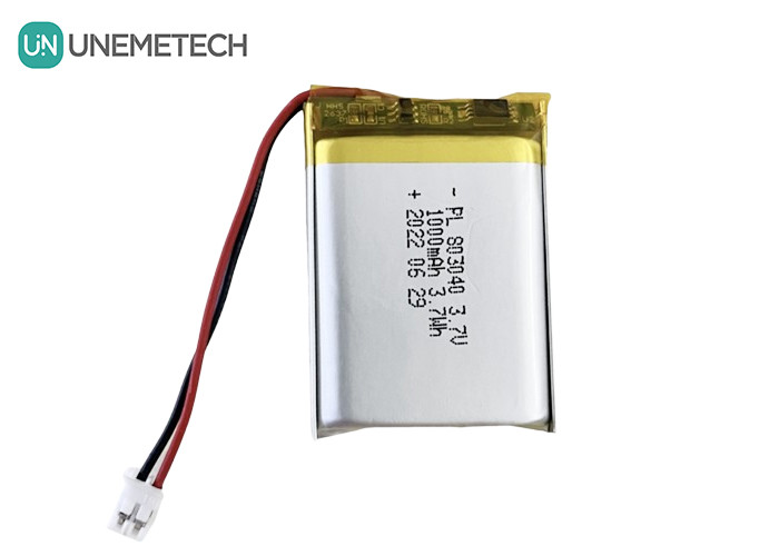 803040 3.7V リポリマー充電電池 3.7Wh 1000mAh ポッチバッテリー JST-PH-2Pコネクタ